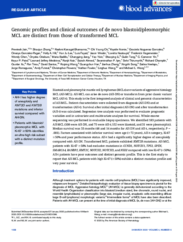(PDF) Genomic profiles and clinical outcomes of de novo blastoid ...