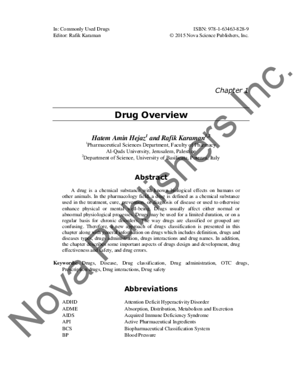 (PDF) Drug Overview