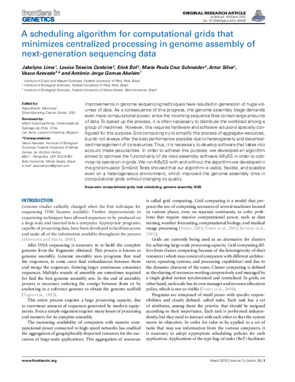 Pdf A Scheduling Algorithm For Computational Grids That Minimizes Centralized Processing In 