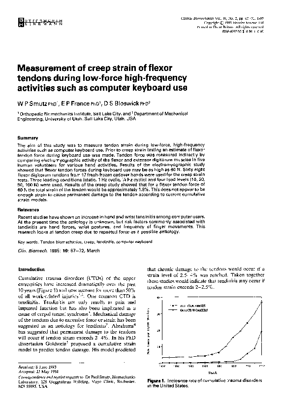 (PDF) Measurement of creep strain of flexor tendons during low-force ...