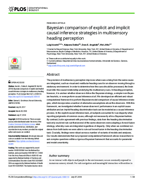 Pdf Bayesian Comparison Of Explicit And Implicit Causal Inference
