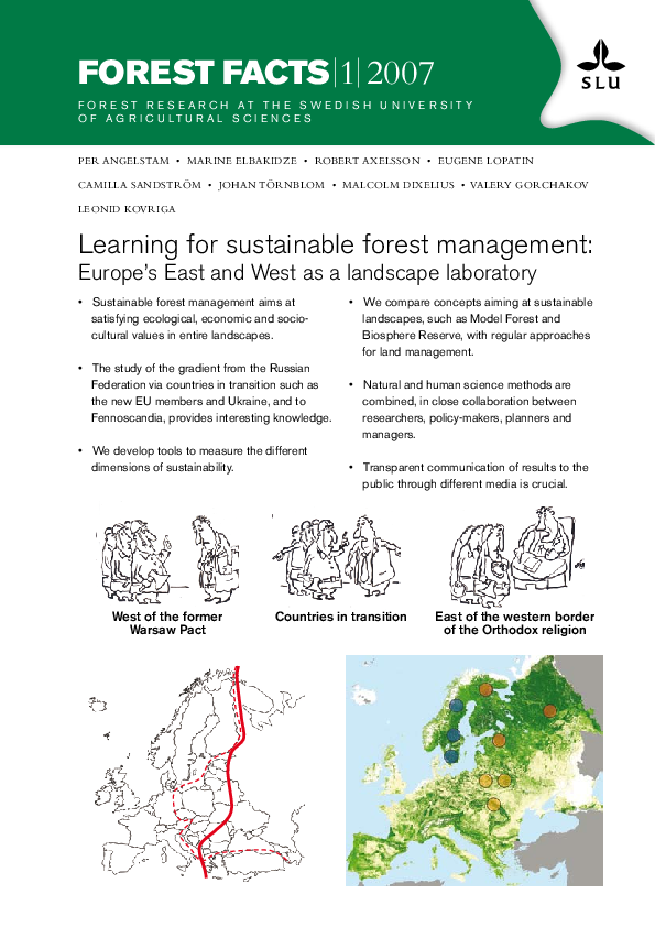 (PDF) Learning for sustainable forest management