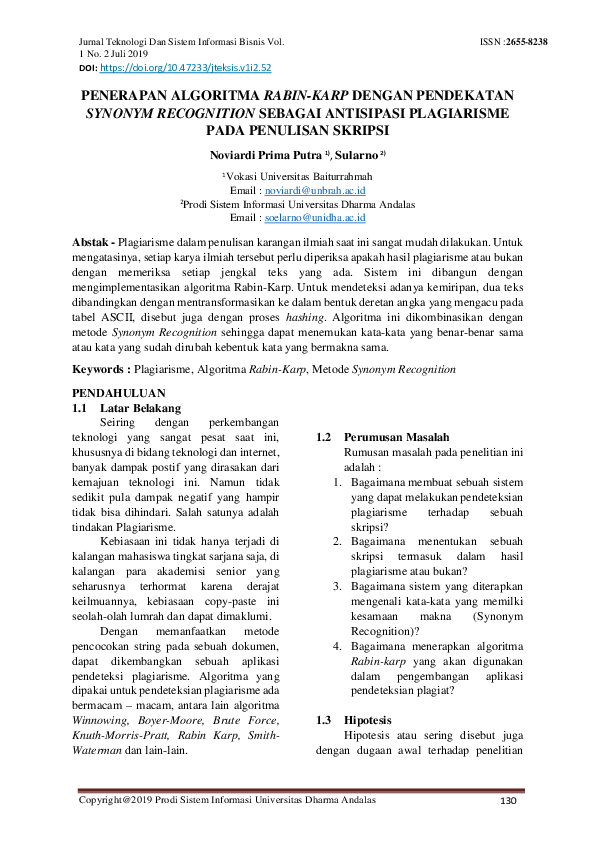 (PDF) Penerapan Algoritma Rabin-Karp Dengan Pendekatan Synonym ...