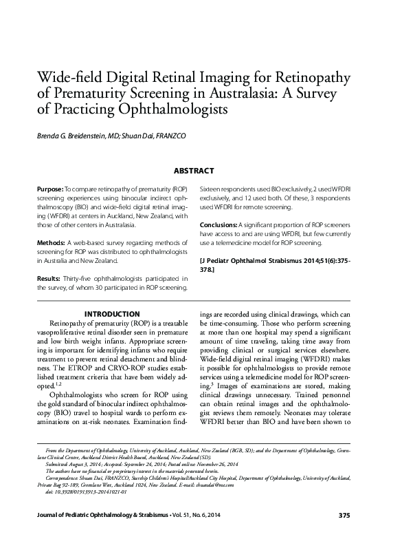 (PDF) Wide-field digital retinal imaging for retinopathy of prematurity ...