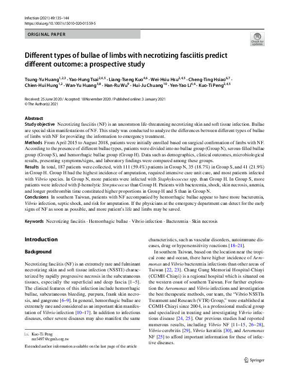 (PDF) Different types of bullae of limbs with necrotizing fasciitis ...