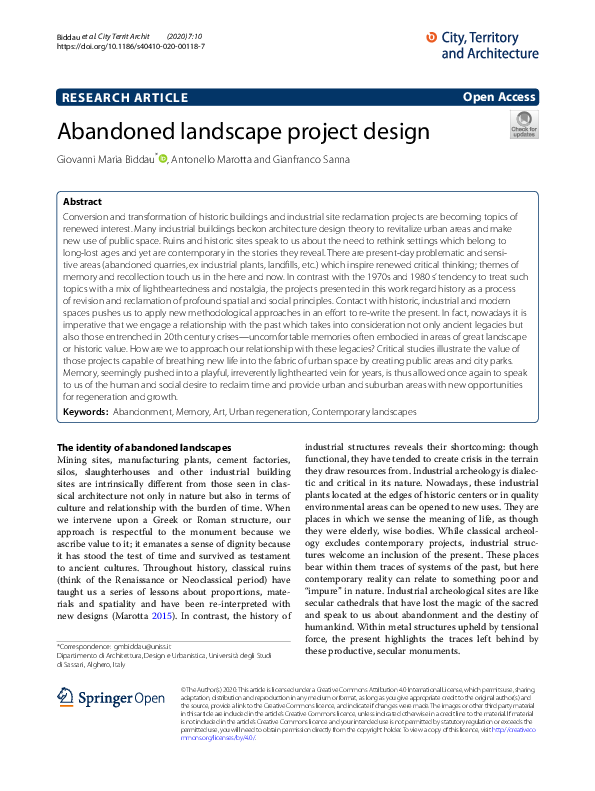 (PDF) Abandoned landscape project design