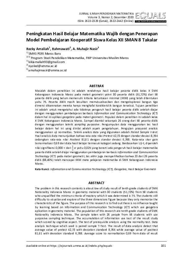 (PDF) Pengaruh Pembelajaran Berbasis Information and Communication Technology (ICT) terhadap ...