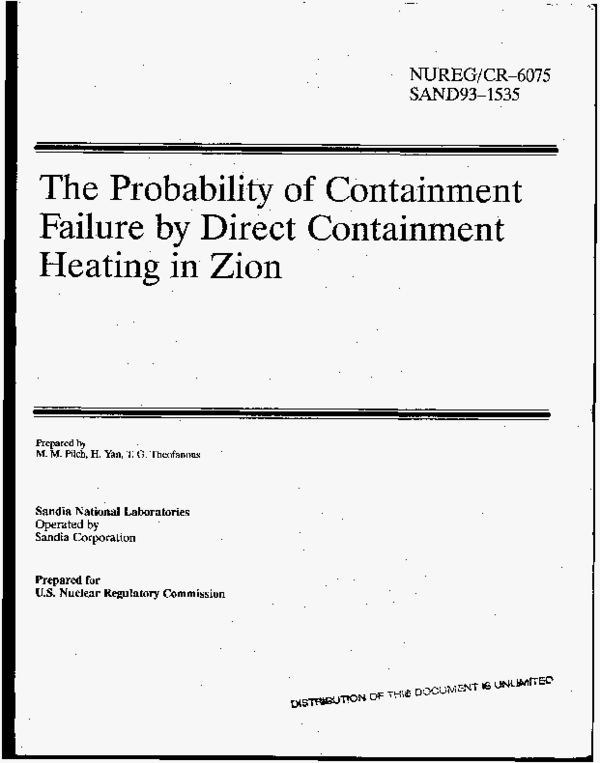 (PDF) The probability of containment failure by direct containment ...