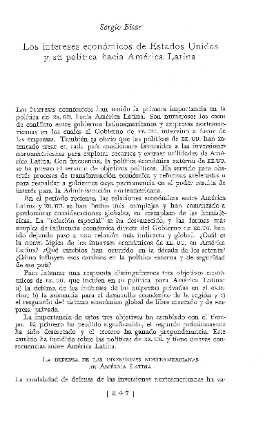 (PDF) Los intereses económicos de Estados Unidos y su política hacia ...