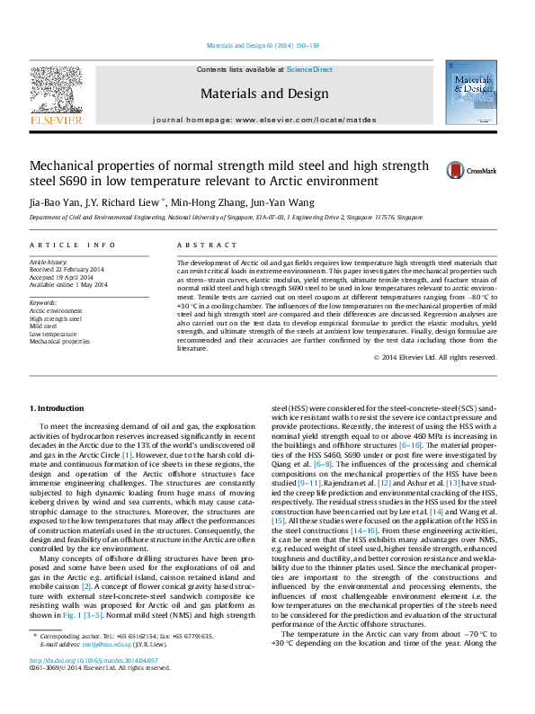 (PDF) Mechanical properties of normal strength mild steel and high ...