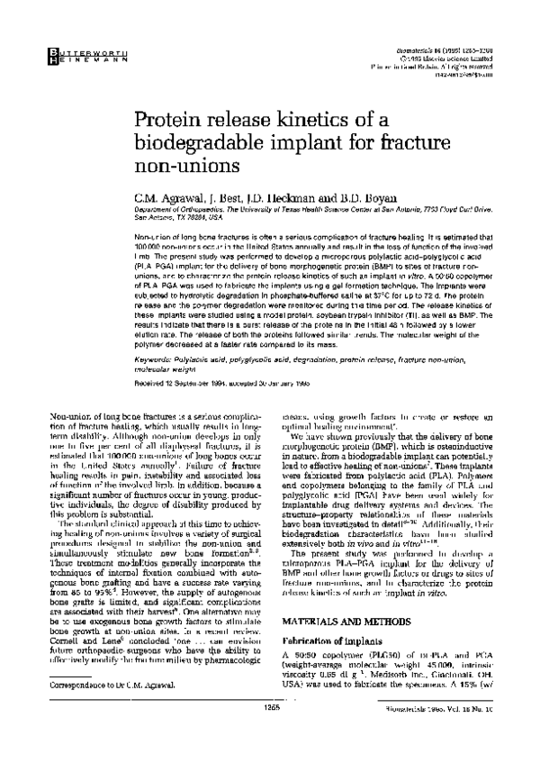 (PDF) Protein release kinetics of a biodegradable implant for fracture ...