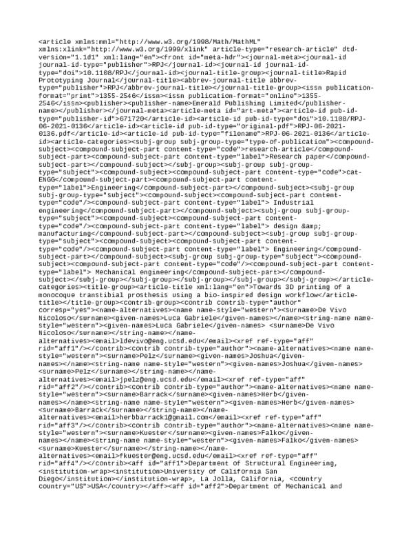 Towards 3D printing of a monocoque transtibial prosthesis using a bio ...