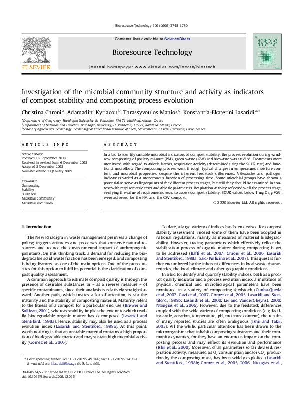 (PDF) Investigation of the microbial community structure and activity ...
