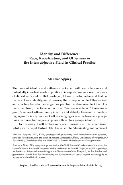 (PDF) Identity and Difference: Race, Racialization, and Otherness in ...
