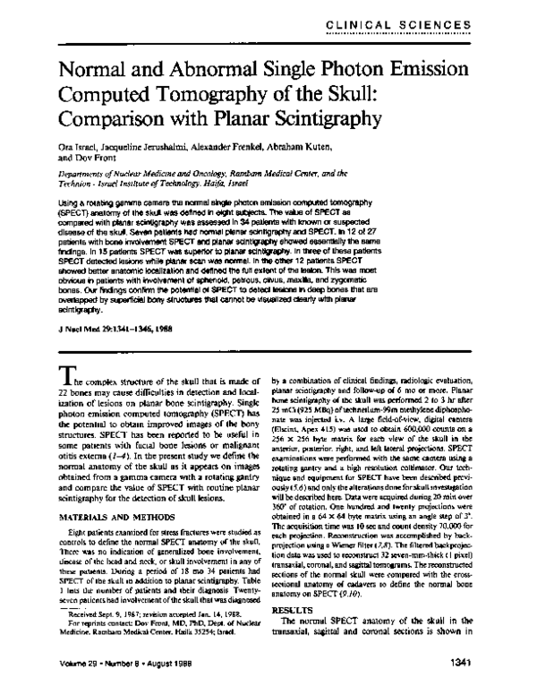 (PDF) Normal and abnormal single photon emission computed tomography of ...