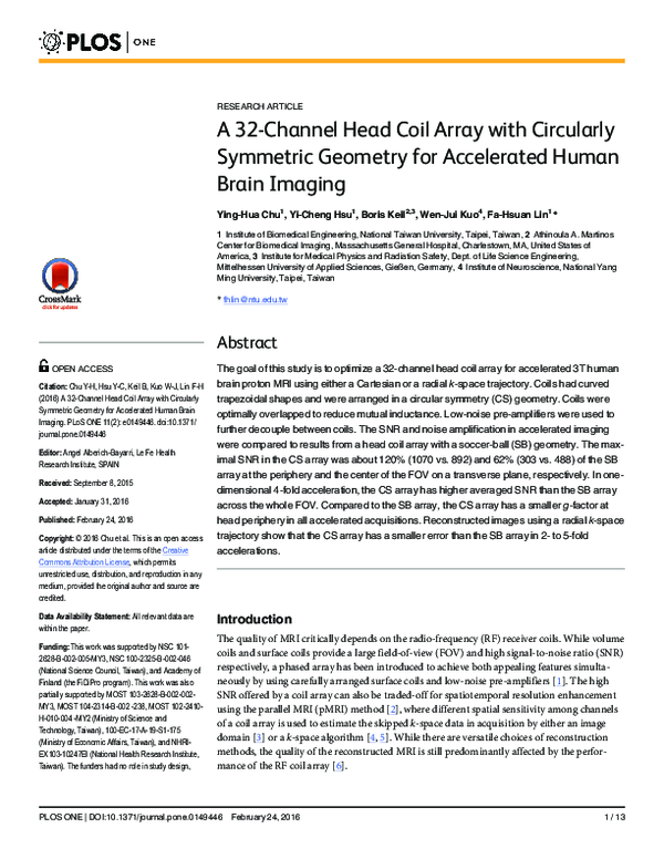 (PDF) A 32-Channel Head Coil Array with Circularly Symmetric Geometry ...