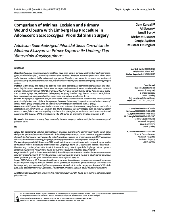 (PDF) Comparison of Minimal Excision and Primary Wound Closure with ...