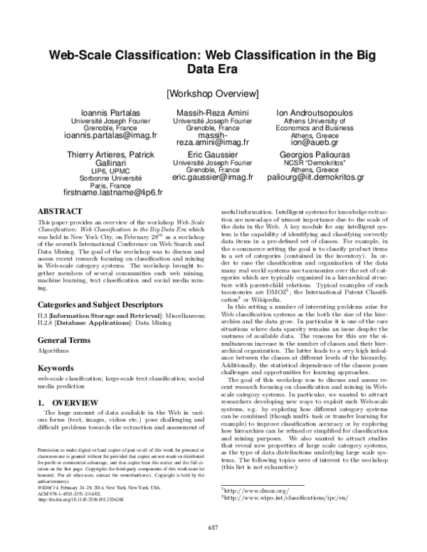 (PDF) Web-scale classification