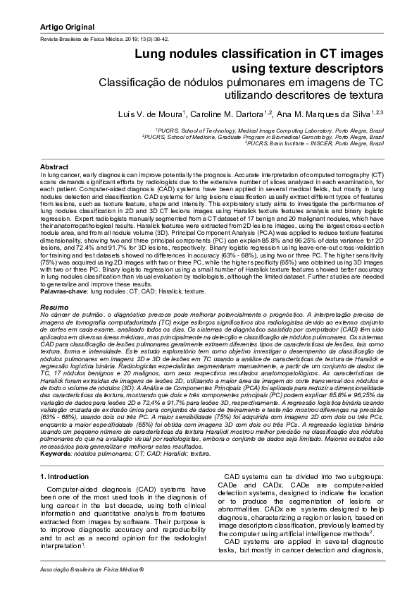 (PDF) Lung Nodules Classification in CT Images Using Simpson's Index, Geometrical Measures and ...