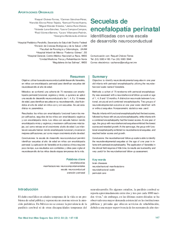 (PDF) [Perinatal encephalopathy sequelae identified by a ...