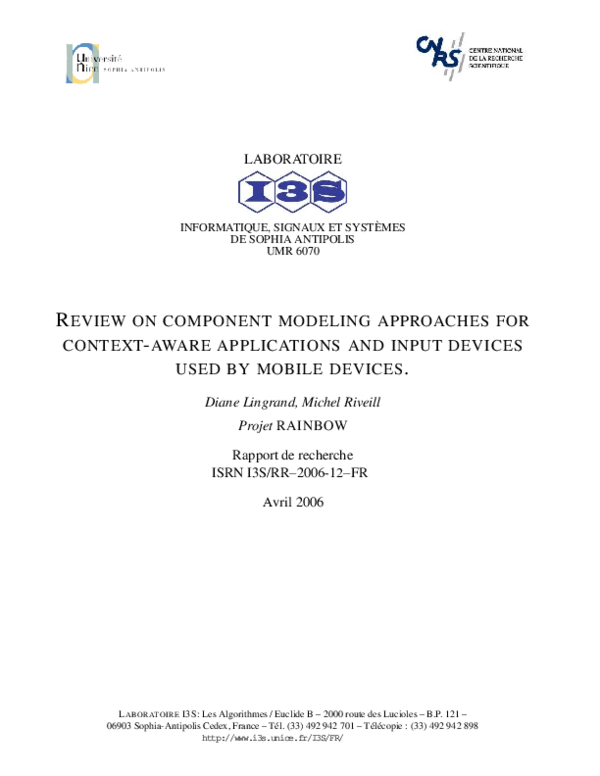 (PDF) Review on component modeling approaches for contextaware applications and input devices ...