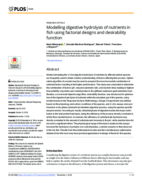 (PDF) Optimizing Nutrient Hydrolysis in Fish