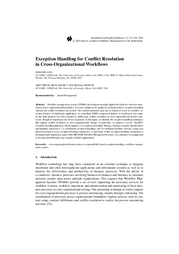 (PDF) Exception handling for conflict resolution in cross ...