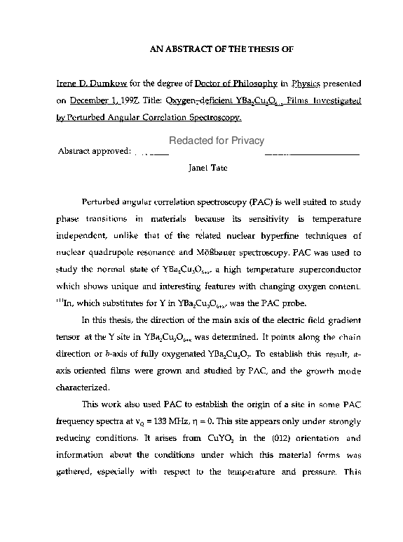 Pdf Oxygen Deficient Yba₂cu₃o[₆₊x] Films Investigated By Perturbed