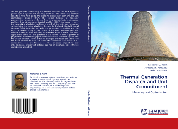 (PDF) Thermal Generation Dispatch and Unit Commitment: Modeling and Optimization