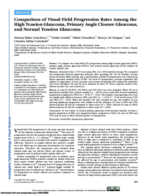 (PDF) Comparison of Visual Field Progression Rates Among the High ...