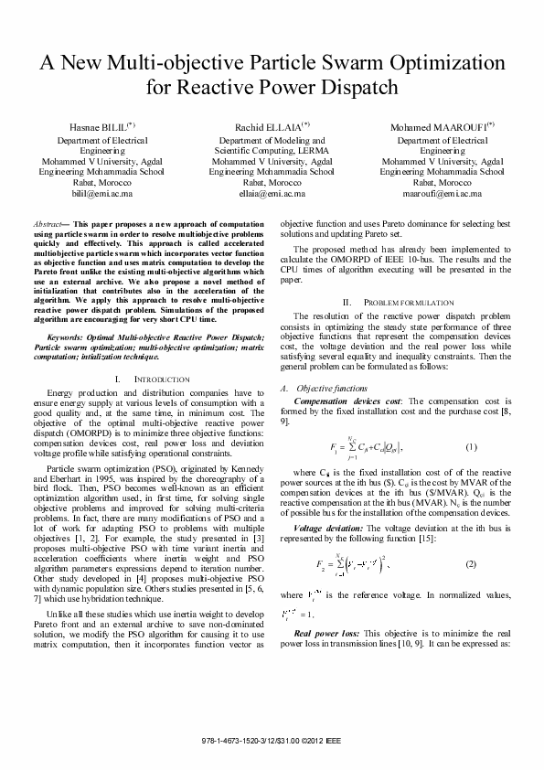 (PDF) A new multi-objective particle swarm optimization method for ...