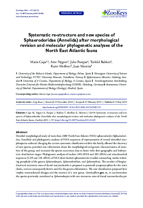 (PDF) Figure 19 from: Capa M, Nygren A, Parapar J, Bakken T, Meißner K ...
