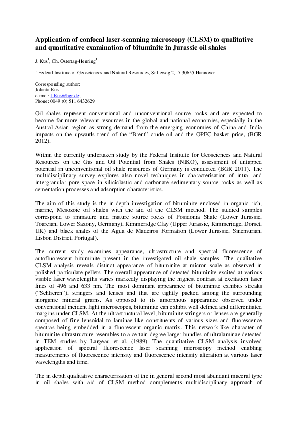 (PDF) Application of Confocal Laser Scanning Microscope on Fluorescence ...