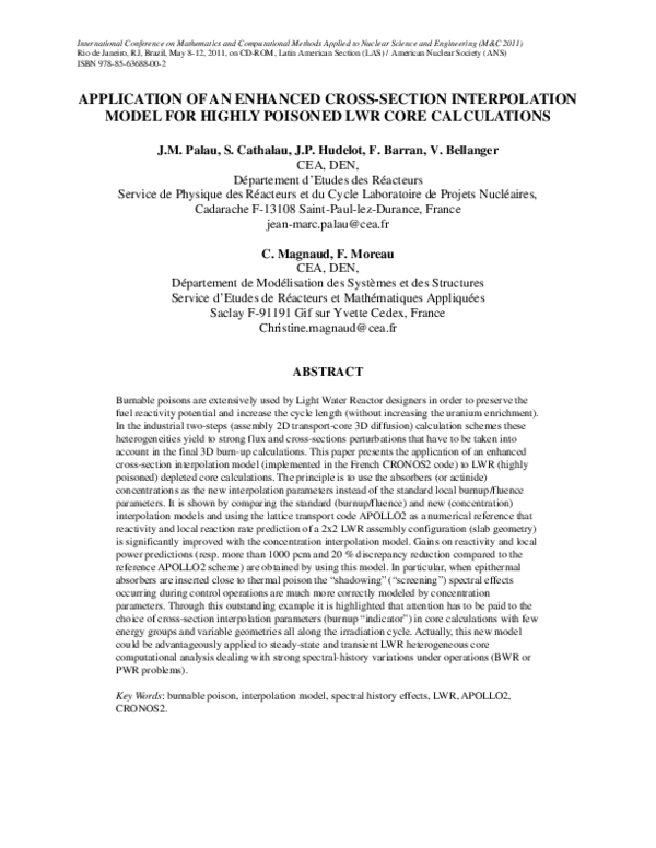(PDF) Application of an Enhanced Cross-Section Interpolation Model for ...