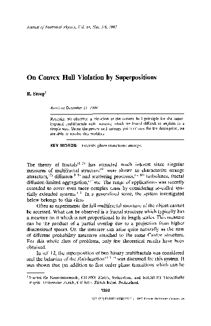 (PDF) On convex hull violation by superpositions