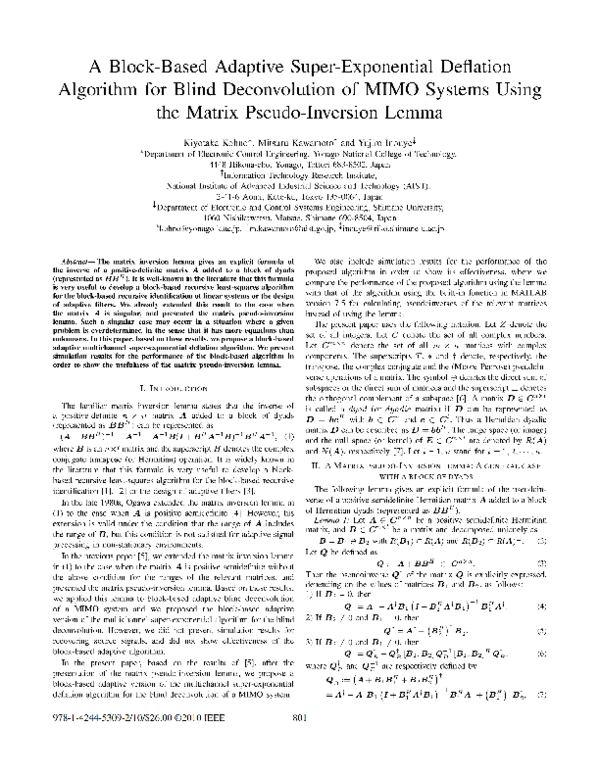 (PDF) A block-based adaptive super-exponential deflation algorithm for blind deconvolution of ...