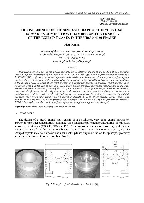 (PDF) The Influence of the Size and Shape of the “Central Body” of a ...
