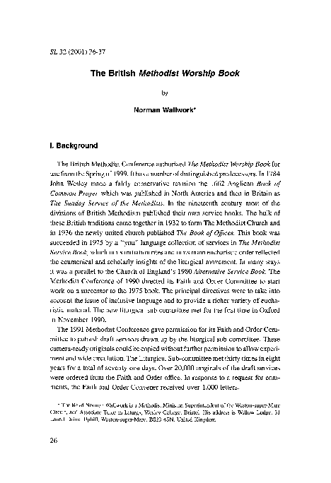 (PDF) The British Methodist Worship Book
