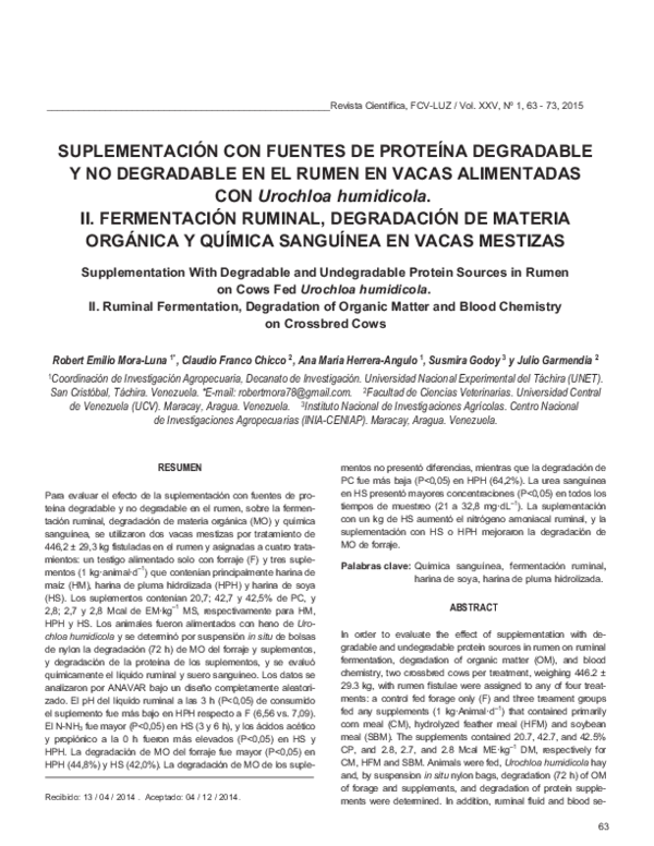 (PDF) Supplementation With Degradable and Undegradable Protein Sources ...
