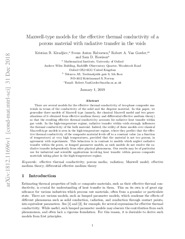 (PDF) Maxwell-type models for the effective thermal conductivity of a ...