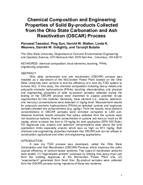 (PDF) Chemical Composition and Engineering Properties of Solid By ...
