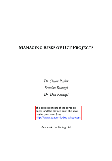 (PDF) Managing Risks of Ict Projects