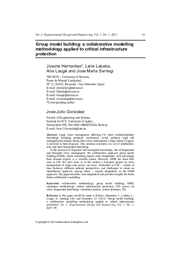 (PDF) Group model building: a collaborative modelling methodology ...