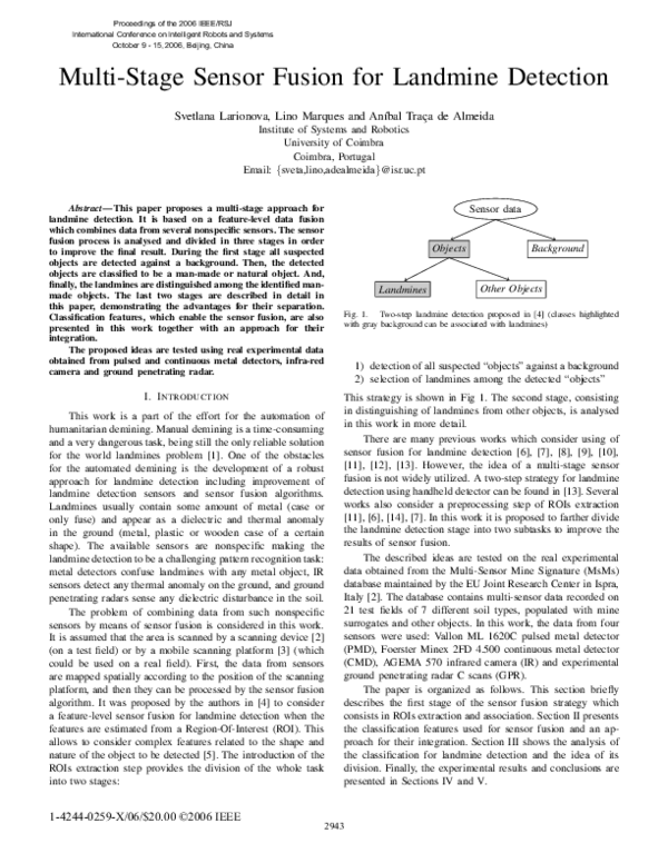 (PDF) Multi-Stage Sensor Fusion for Landmine Detection