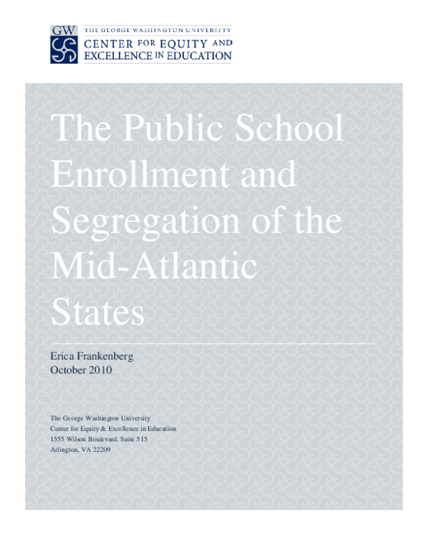 (PDF) The Public School Enrollment and Segregation of the Mid-Atlantic ...