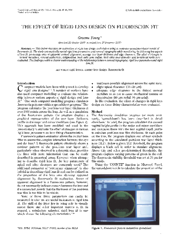 (PDF) The effect of rigid lens design on fluorescein fit