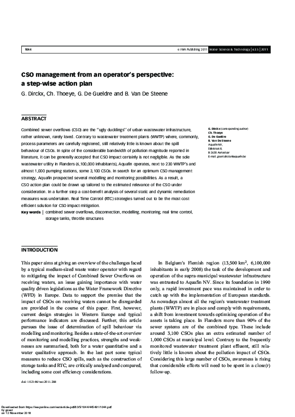 (PDF) CSO management from an operator's perspective: a step-wise action ...