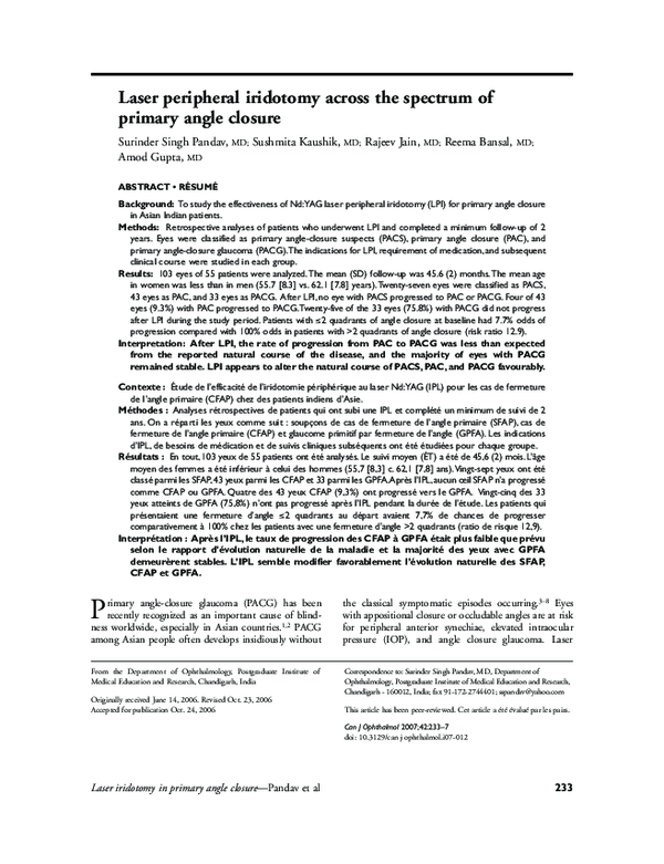 (PDF) Laser peripheral iridotomy across the spectrum of primary angle ...