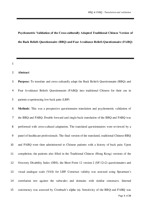 (PDF) Psychometric validation of the cross-culturally adapted ...