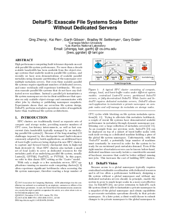 (PDF) DeltaFS | Gary Grider - Academia.edu